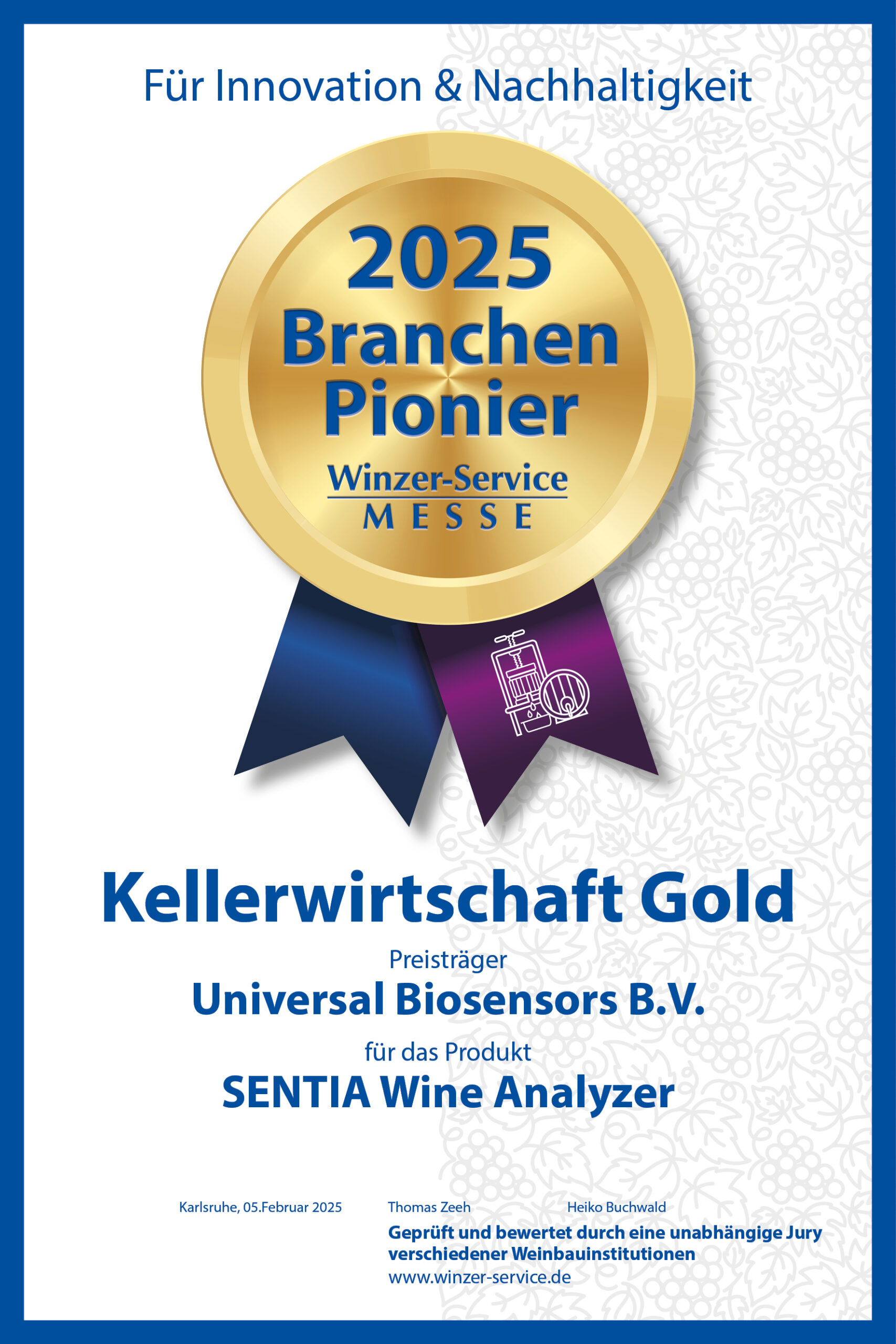 Sentia Wins Gold at Winzer-Service Fair 2025: Recognizing Innovation in ...